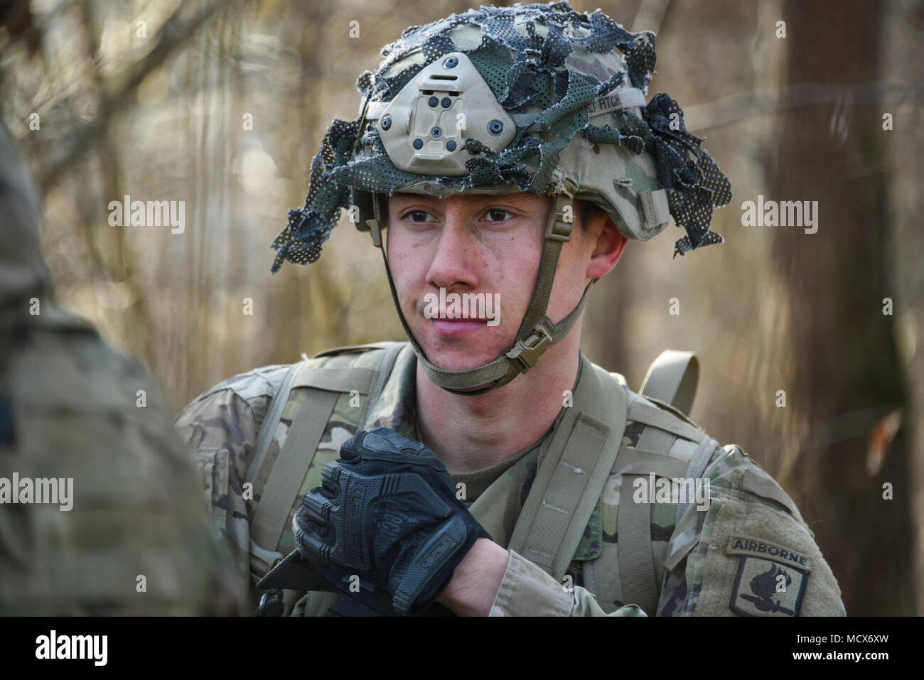 U.S. Army 1st Lt. Kevin Fitch, a paratrooper assigned to 2nd Battalion ...