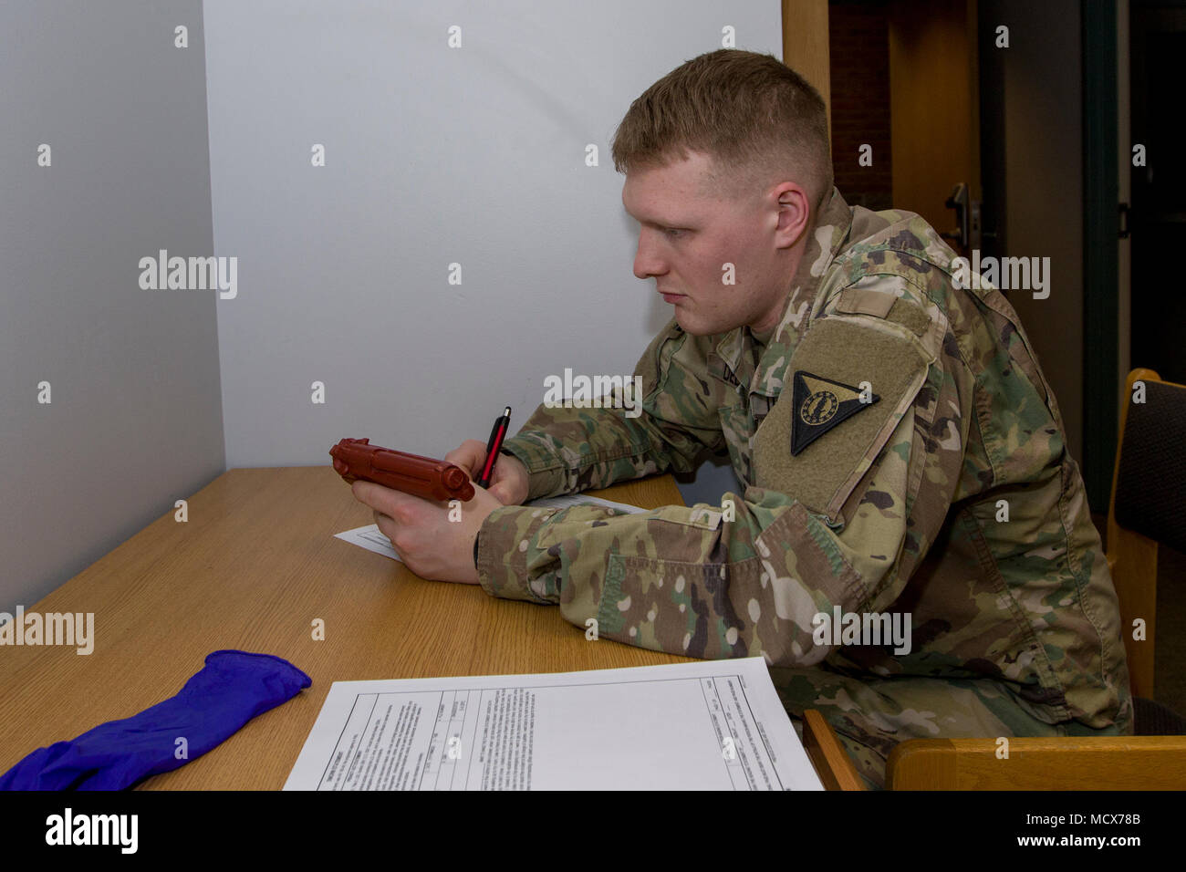 U.S. Army Spc. David DeLong, 172nd Law Enforcement Detachment, Garrison ...
