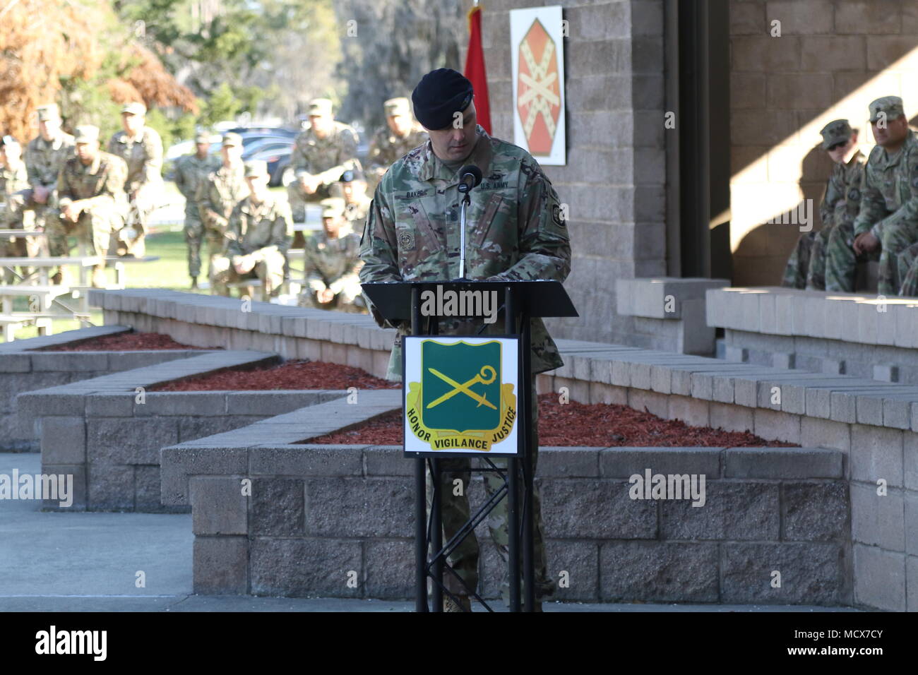 Sgt. Maj. Jeffrey Baker says farewell to the 385th Military Police ...