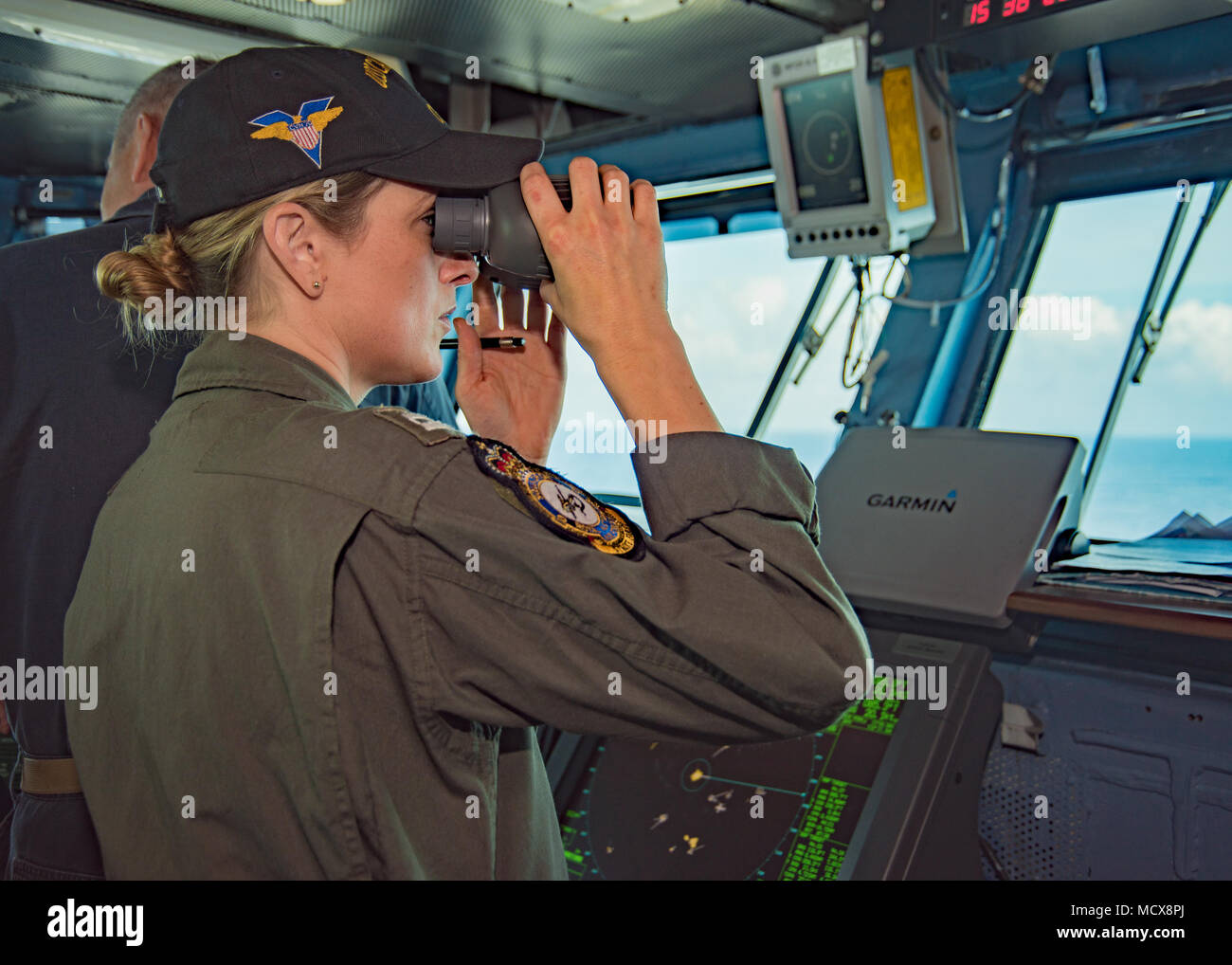 180301-N-VL427-0015 SOUTH CHINA SEA (March 1, 2018) Lt. Jamie Sharkey ...
