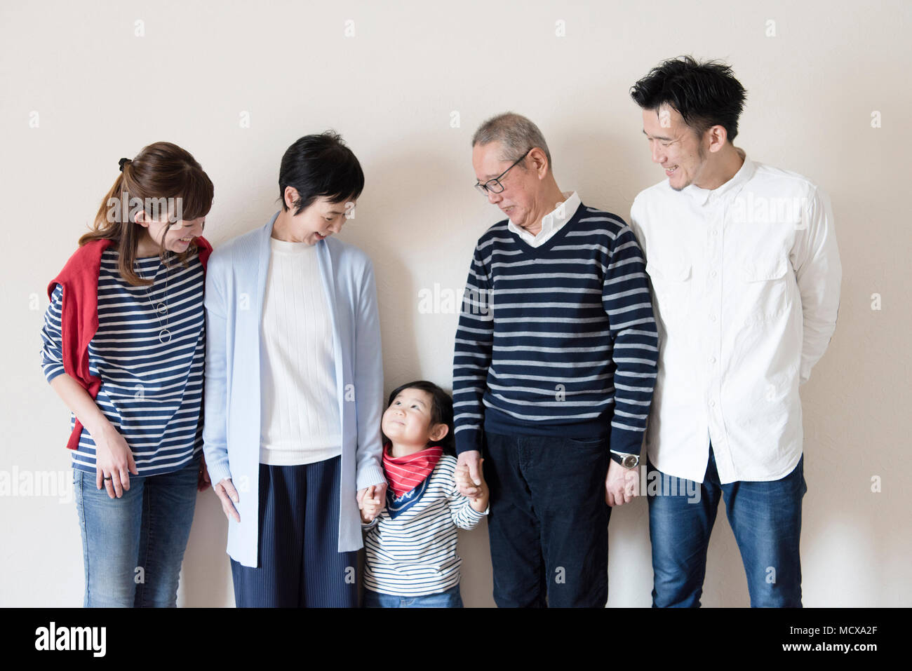 Image of three generations family Stock Photo - Alamy