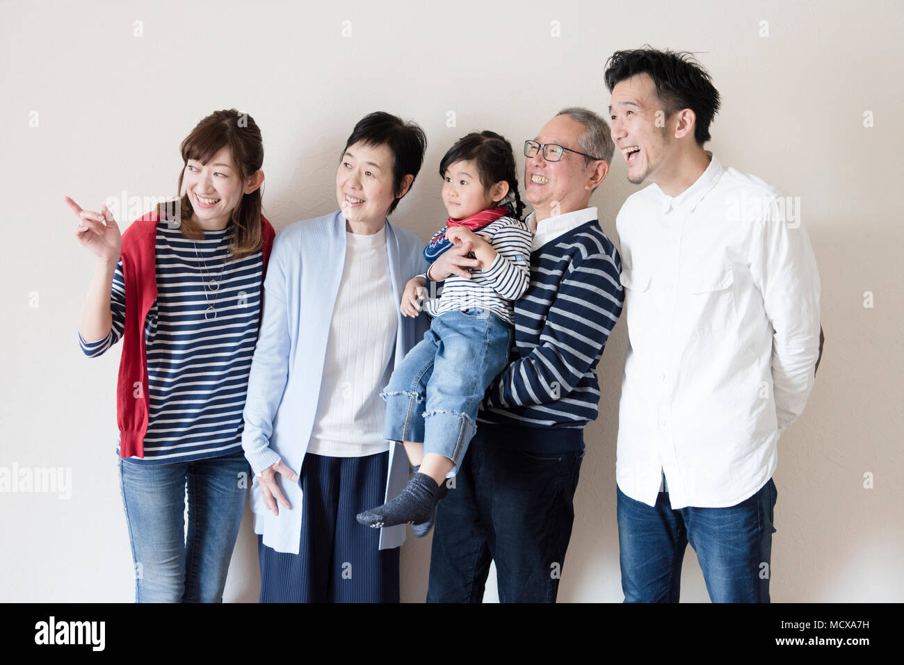 Image of three generations family Stock Photo - Alamy