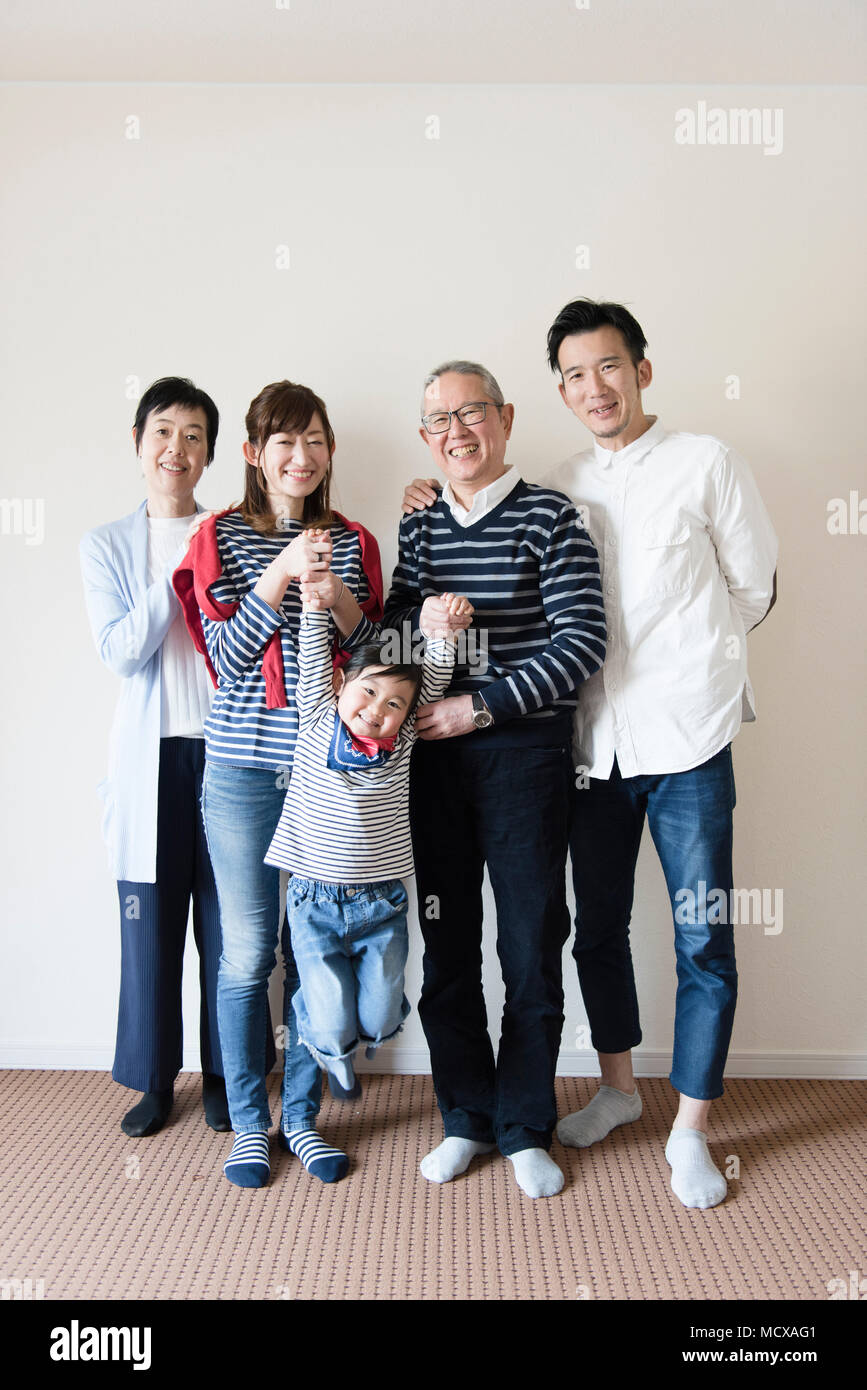 Image of three generations family Stock Photo - Alamy