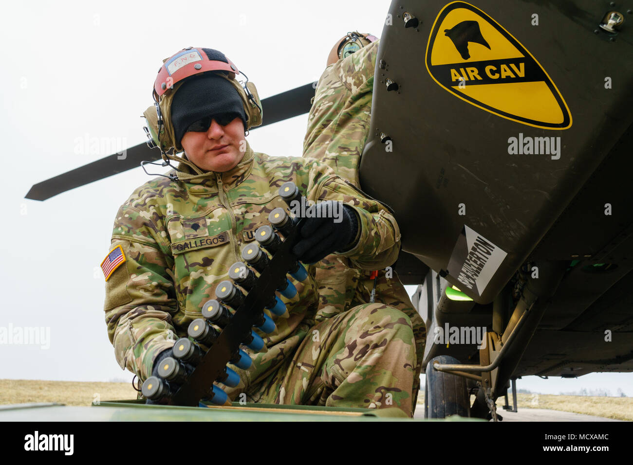 Spc. Craig Gallegos, an armament and avionics maintainer with Company D ...