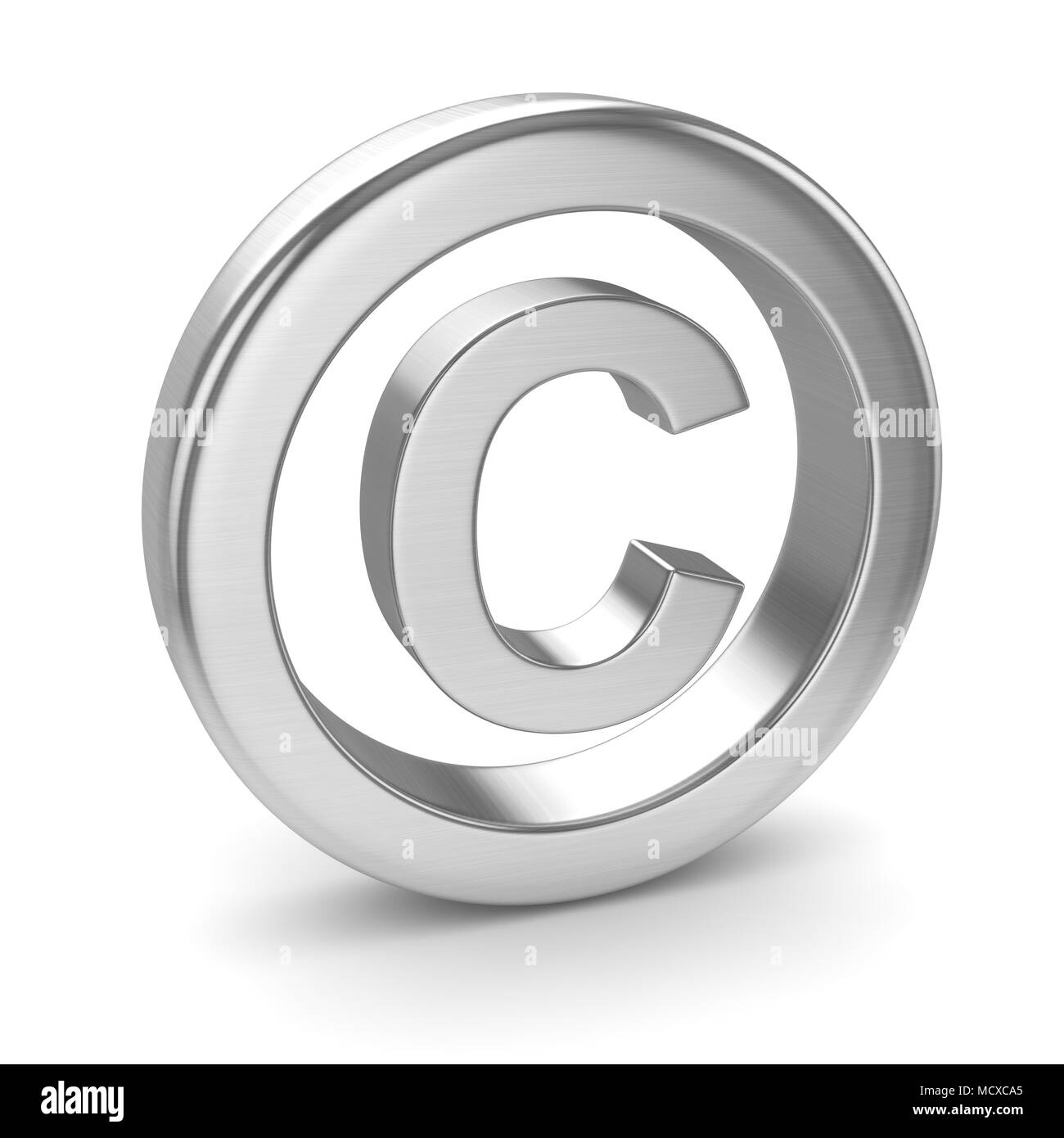 Chrome Copyright Icon , This is a 3d rendered computer generated image ...