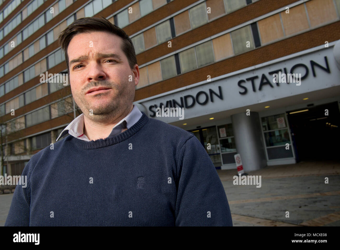 Martin Costello, UKIP candidate in Swindon, Wiltshire, photographed in ...