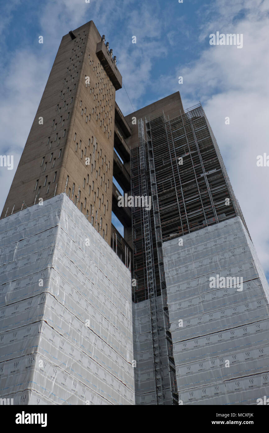 View of the 26-storey Balfron Tower local authority residential ...