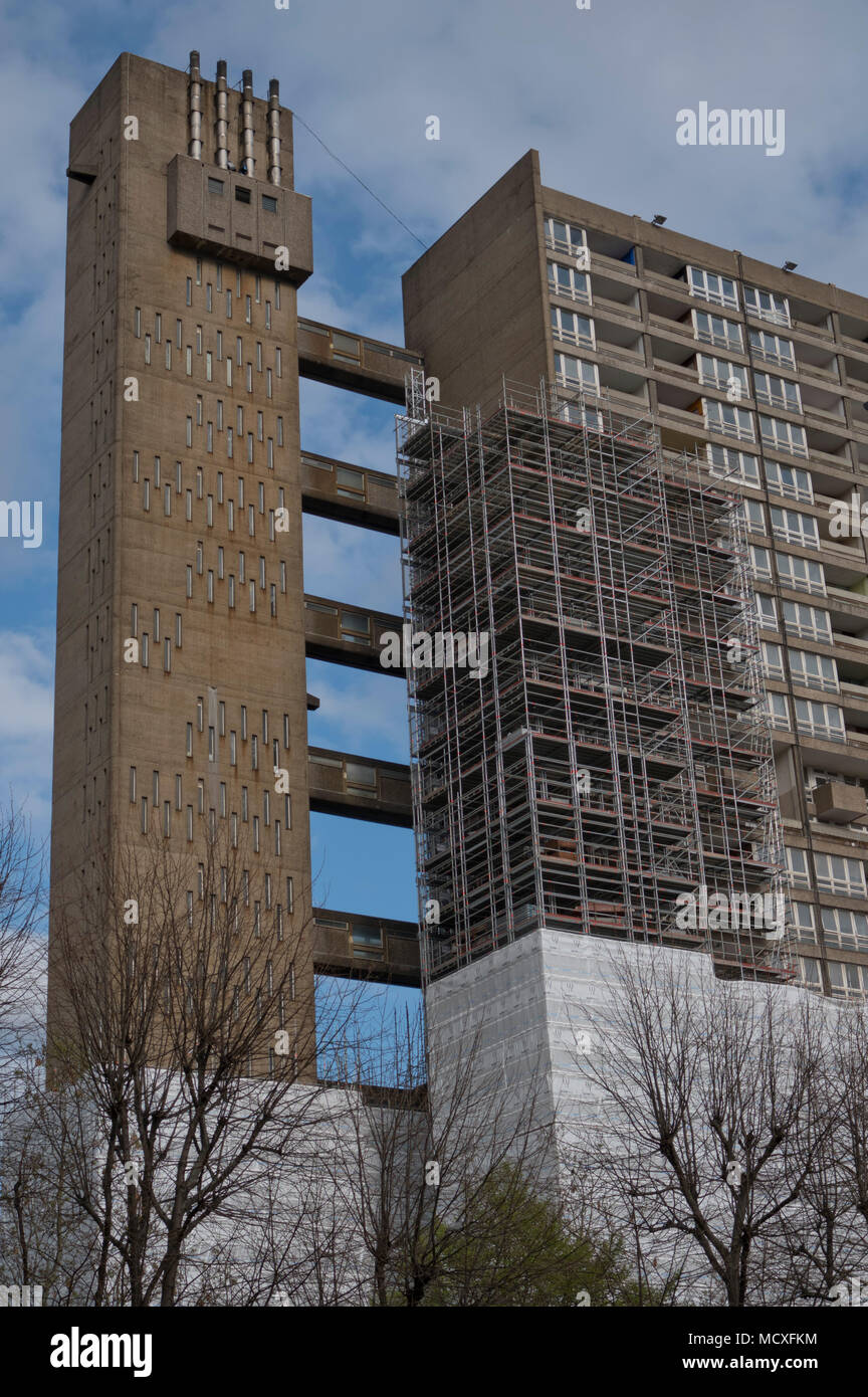 View of the 26-storey Balfron Tower local authority residential ...