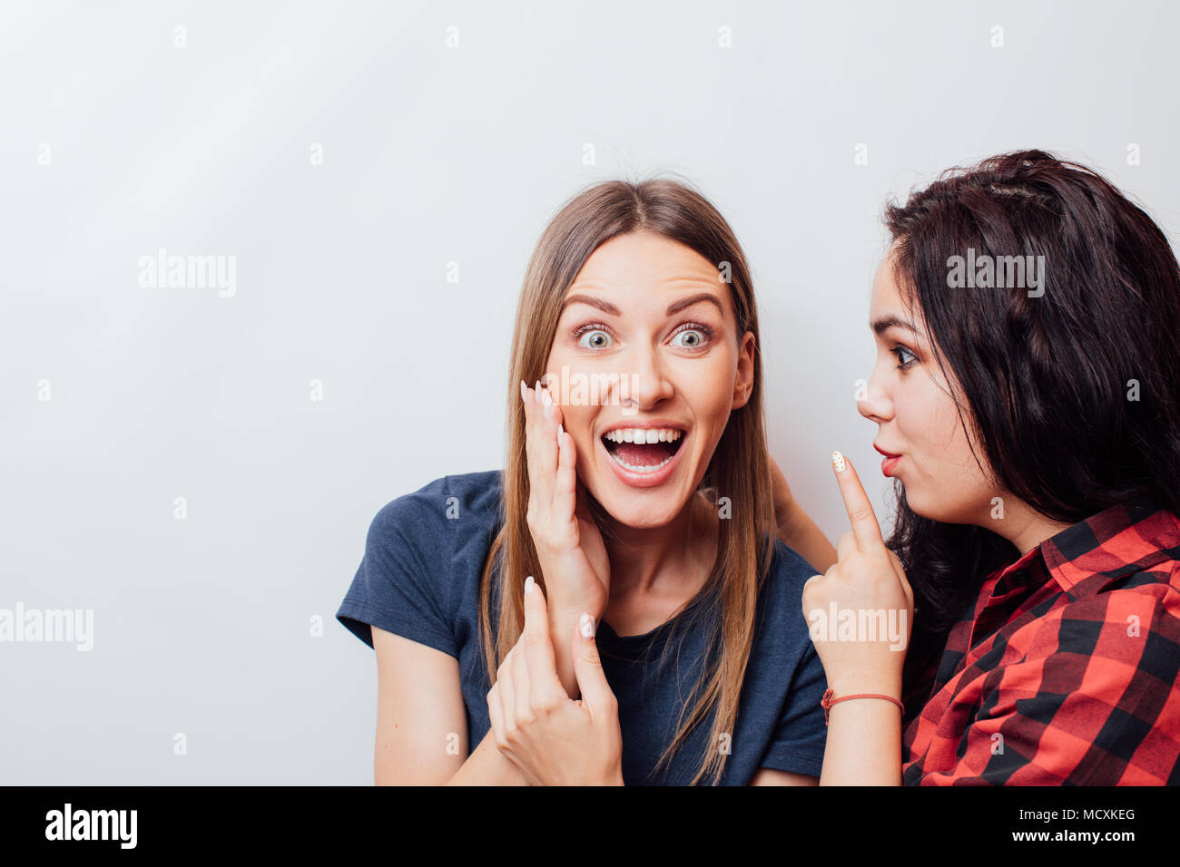Two women making funny faces hi-res stock photography and images - Alamy