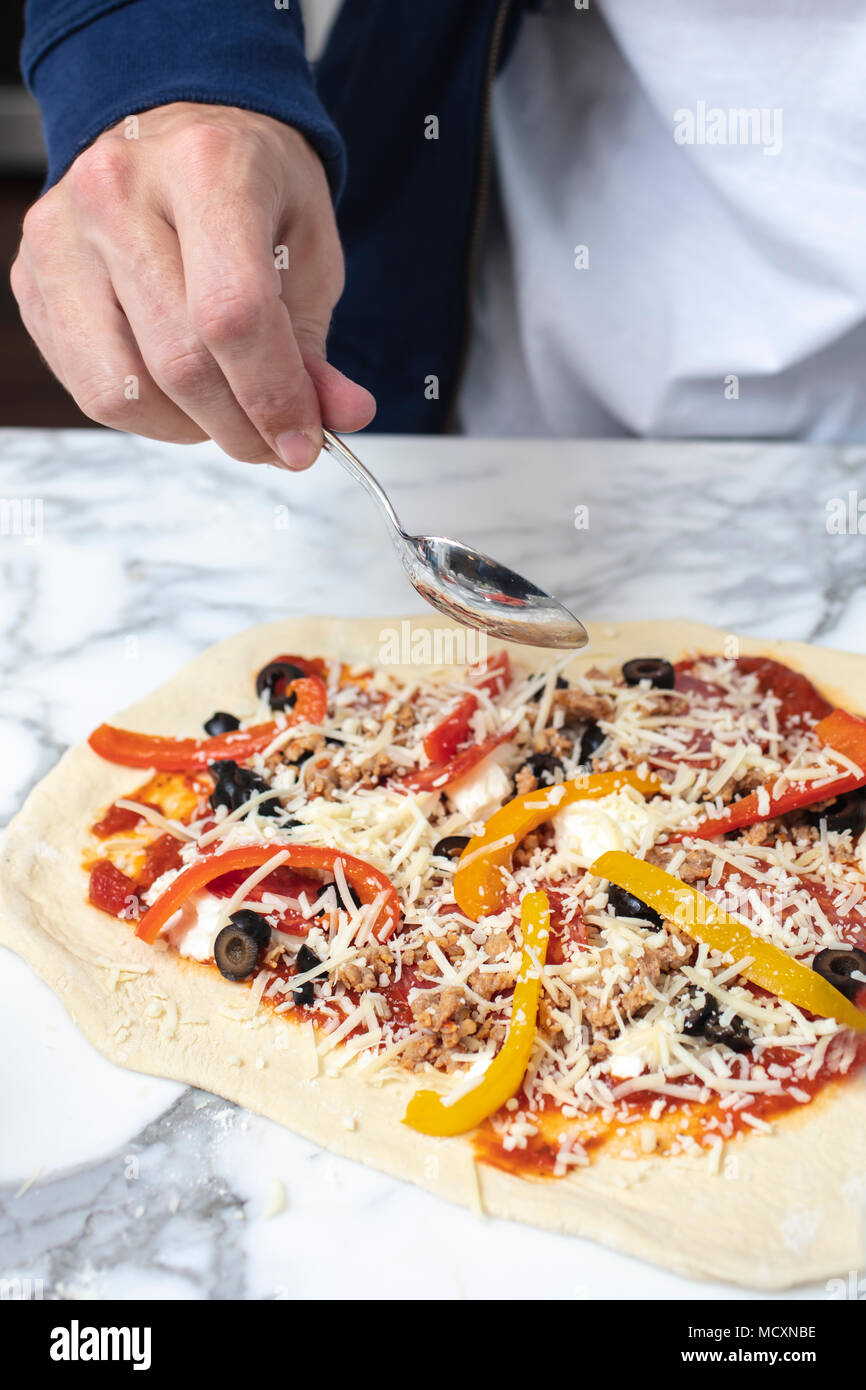 Man pointing at pizza hi-res stock photography and images - Alamy