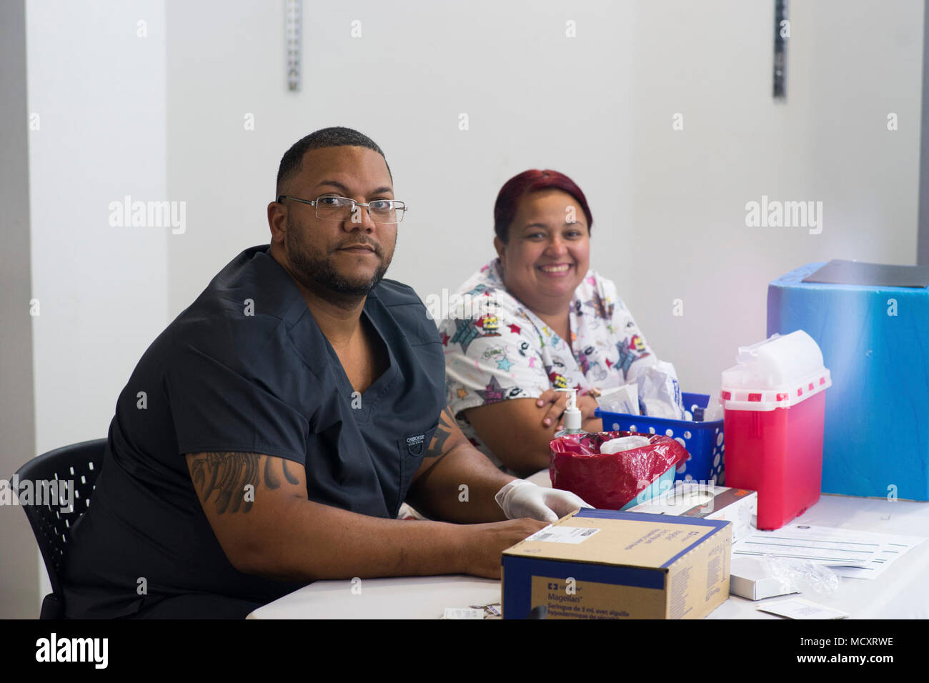 San Juan, Puerto Rico, March 7, 2018 - Nurses work in collaboration ...
