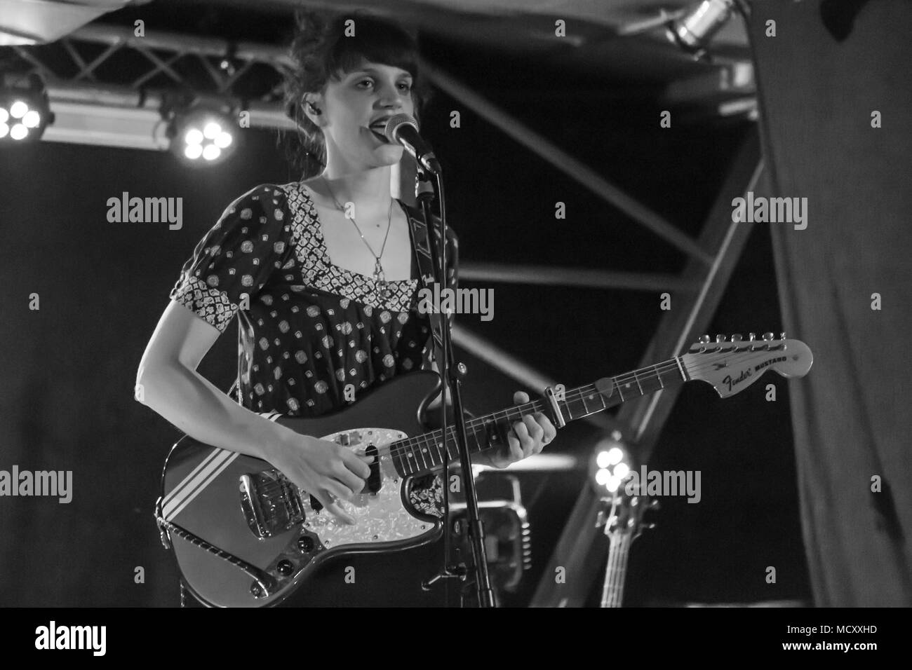 The Dutch-German pop duo Nosoyo with singer Donata Kramarz and drummer ...