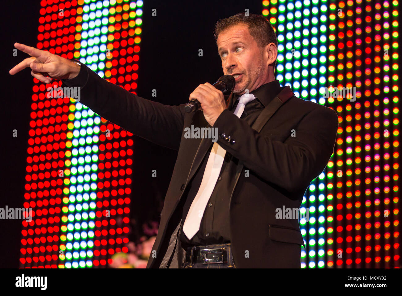 The Swiss pop singer and presenter Leonard live at the 16th Schlager ...