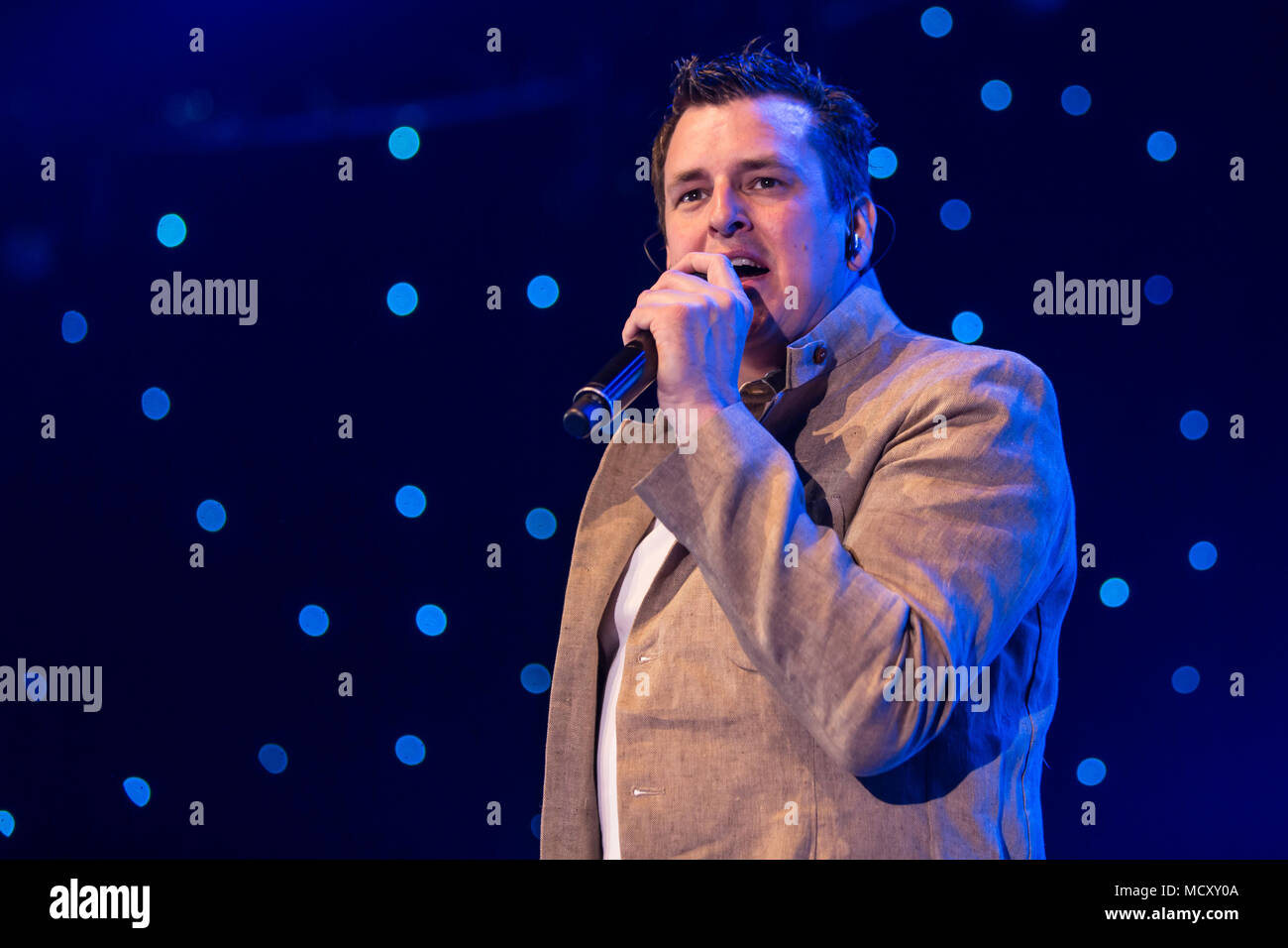 The Austrian pop singer and accordion player Marc Pircher live at the ...