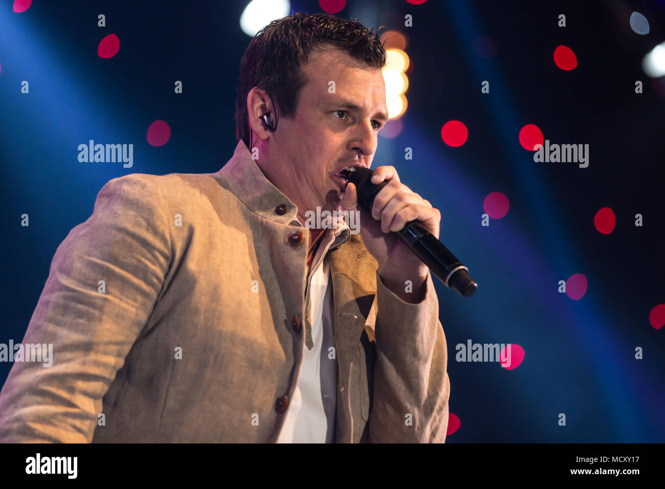 The Austrian pop singer and accordion player Marc Pircher live at the ...