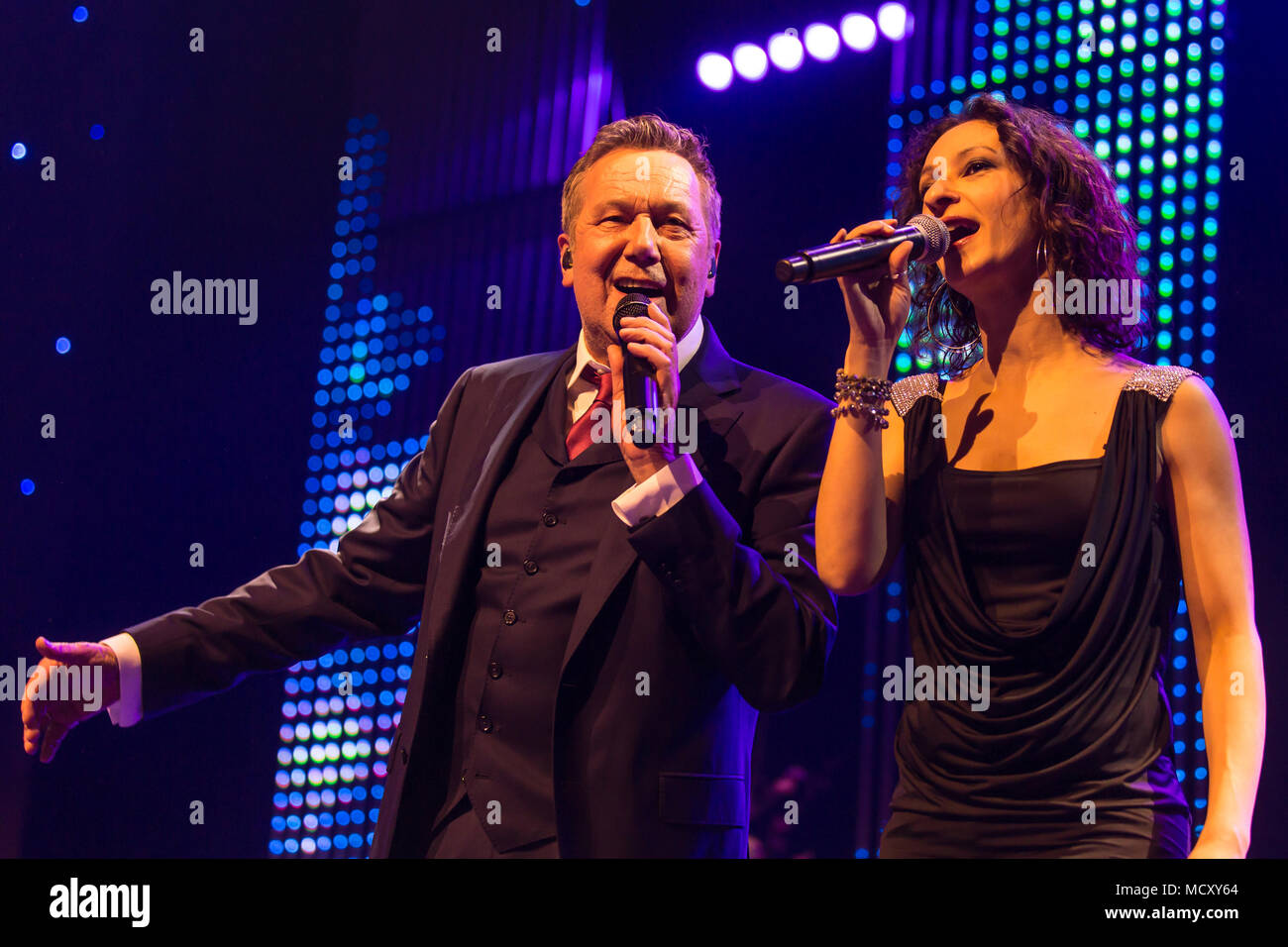 The German pop singer Roland Kaiser live at the 16th Schlager Nacht in ...