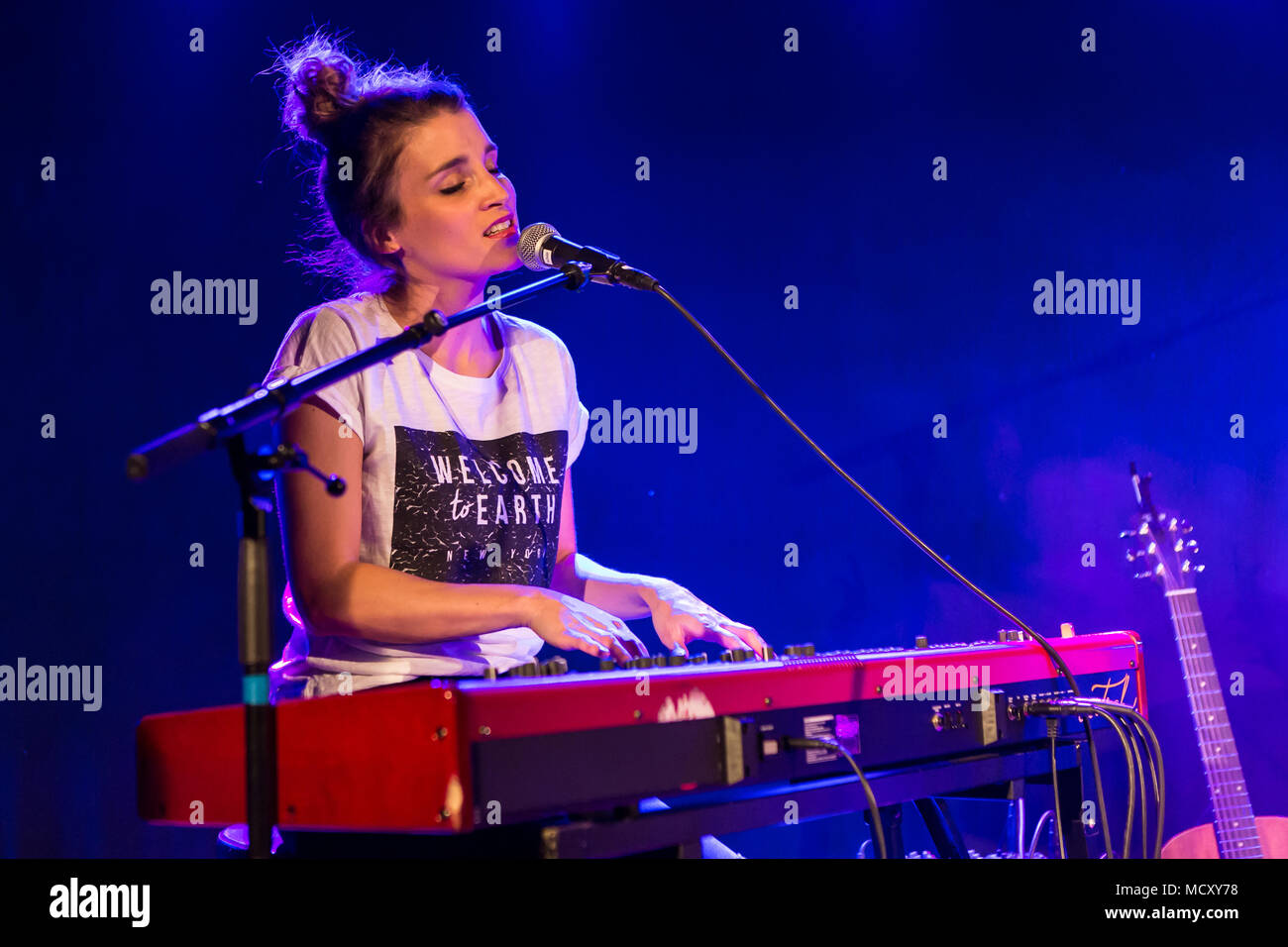 The Swiss singer and songwriter Lina Button live at the Schüür Lucerne ...
