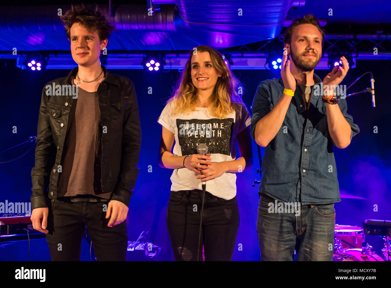 The Swiss singer and songwriter Lina Button live in the Schüür Lucerne ...