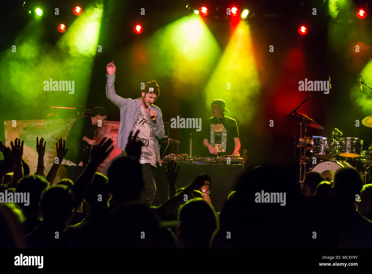 The Swiss rapper Visu live in the Schüür Lucerne, Switzerland Stock ...
