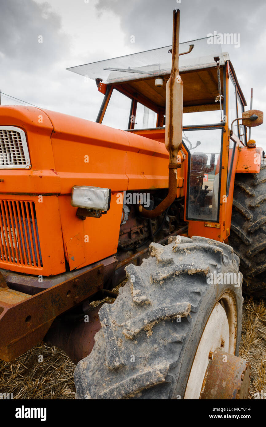 Front view of tractor Stock Photo - Alamy