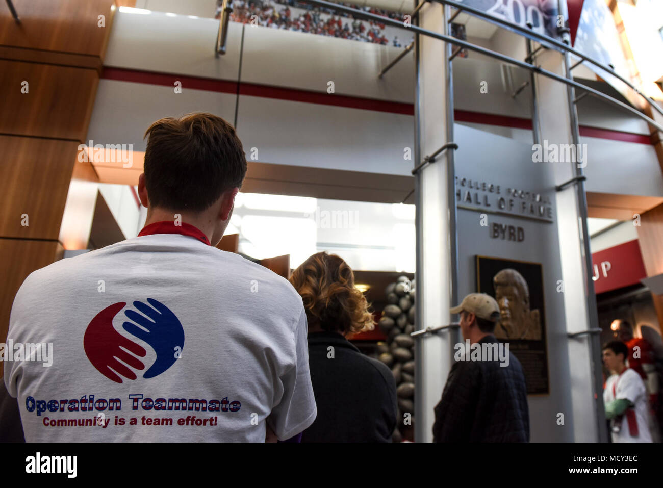 Parents and children explore the halls of the Wendell H. Murphy ...