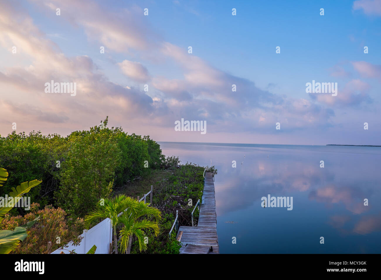 Sunrise view of water in Florida Keys Stock Photo - Alamy
