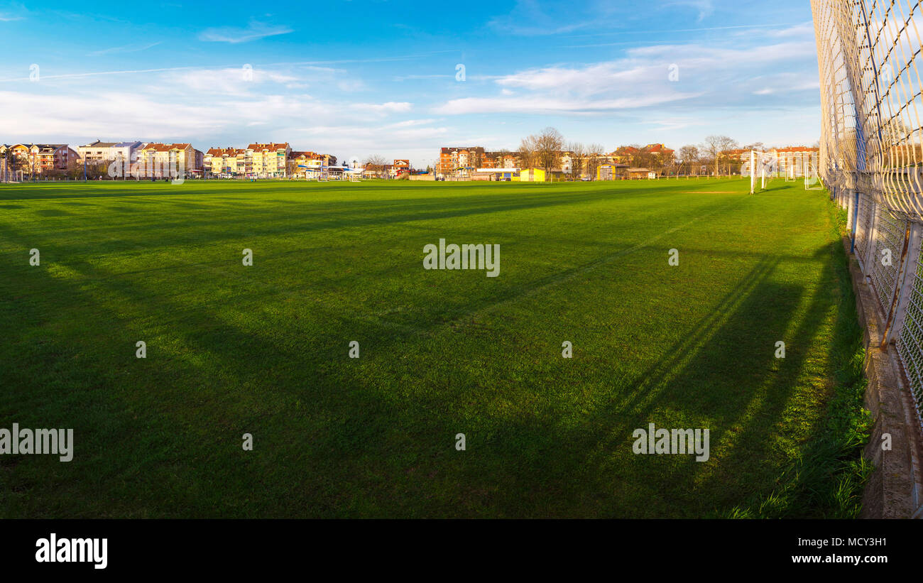 Training football field Stock Photo - Alamy