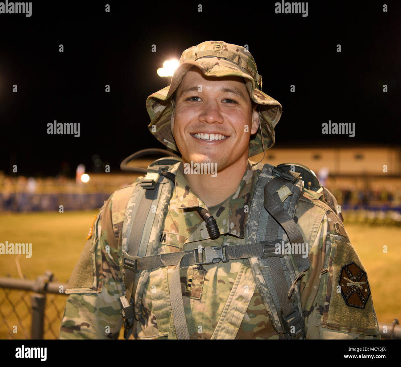 U.S. Army Soldier CW2 Carlos Garcia poses for a portrait before the ...