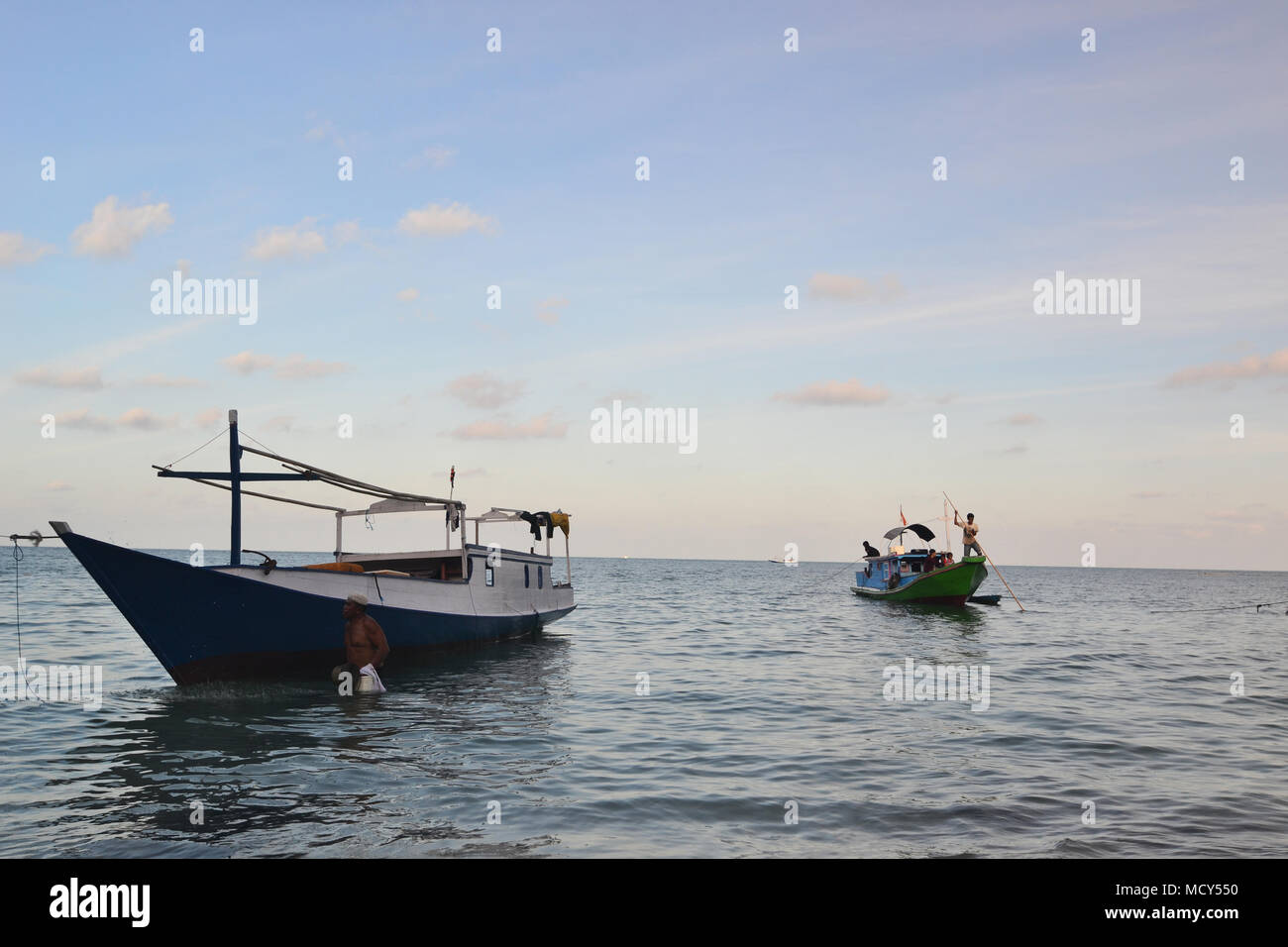 The charm of the beach and the clear sea in South Borneo, Indonesia ...