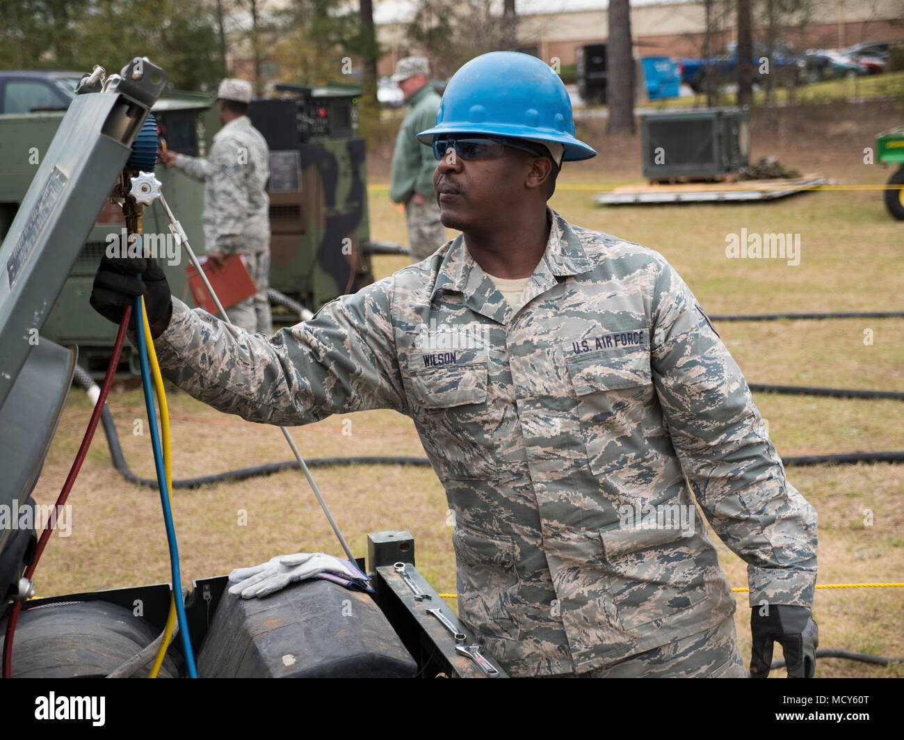 U.S. Air Force Staff Sgt. William Wilson, with the 283rd Combat ...