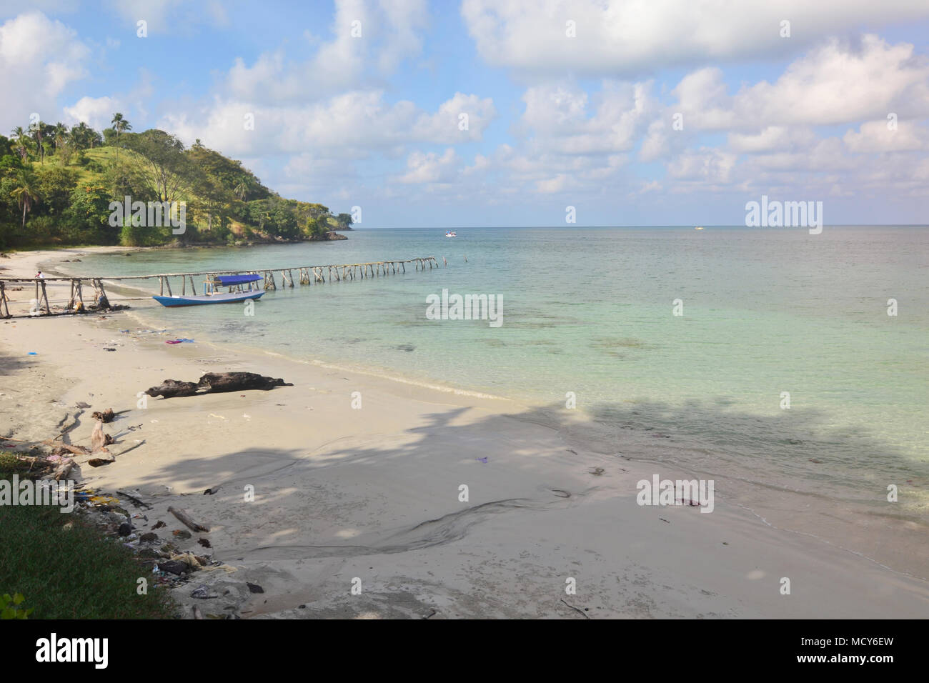 The charm of the beach and the clear sea in South Borneo, Indonesia ...