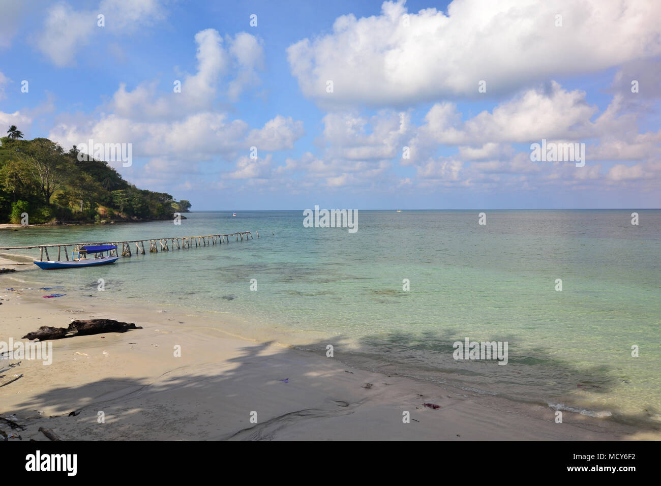 The charm of the beach and the clear sea in South Borneo, Indonesia ...