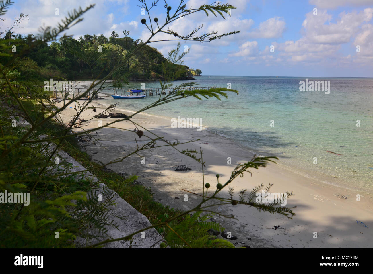 The charm of the beach and the clear sea in South Borneo, Indonesia ...