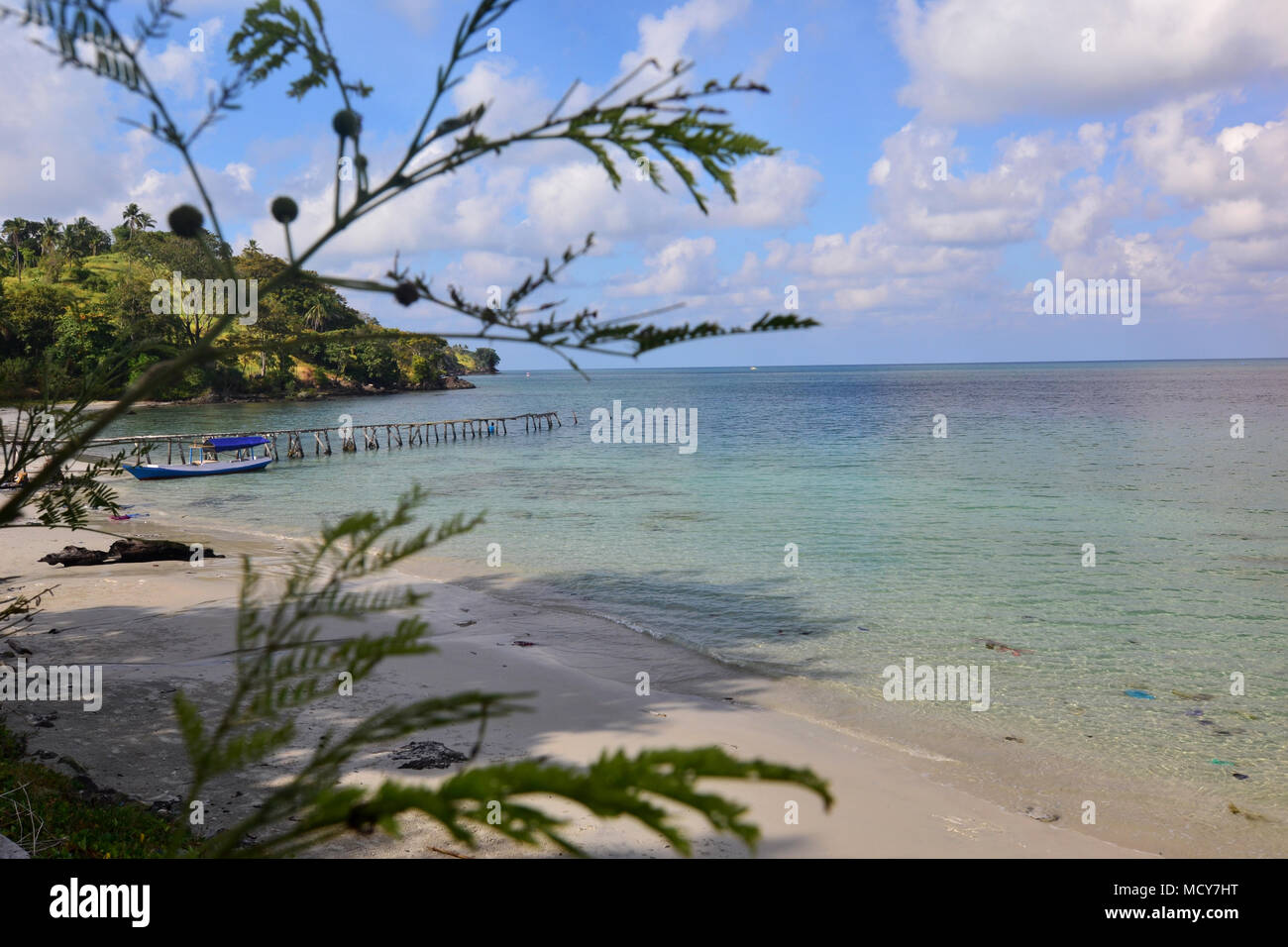 The charm of the beach and the clear sea in South Borneo, Indonesia ...