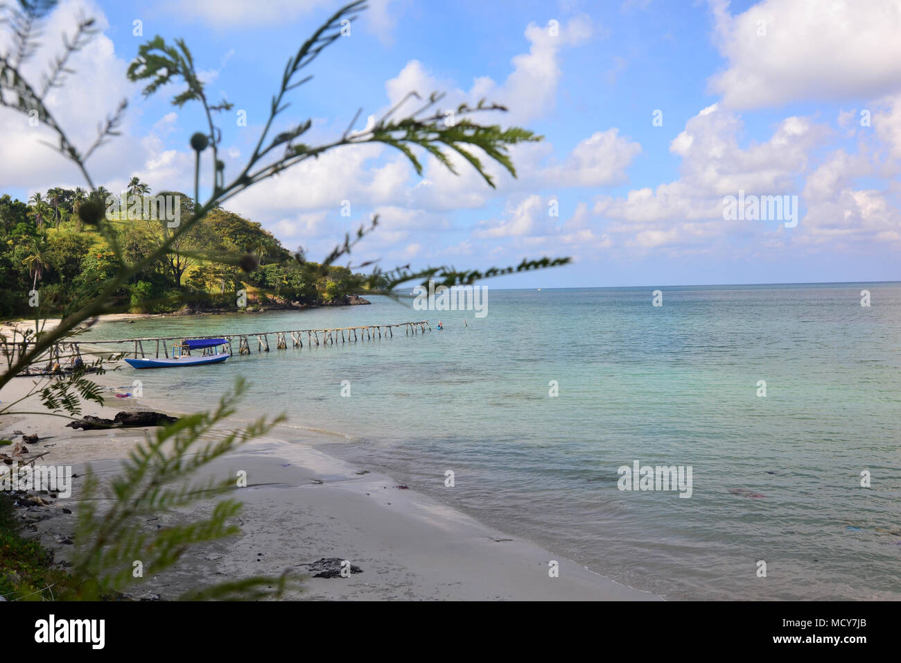 The charm of the beach and the clear sea in South Borneo, Indonesia ...