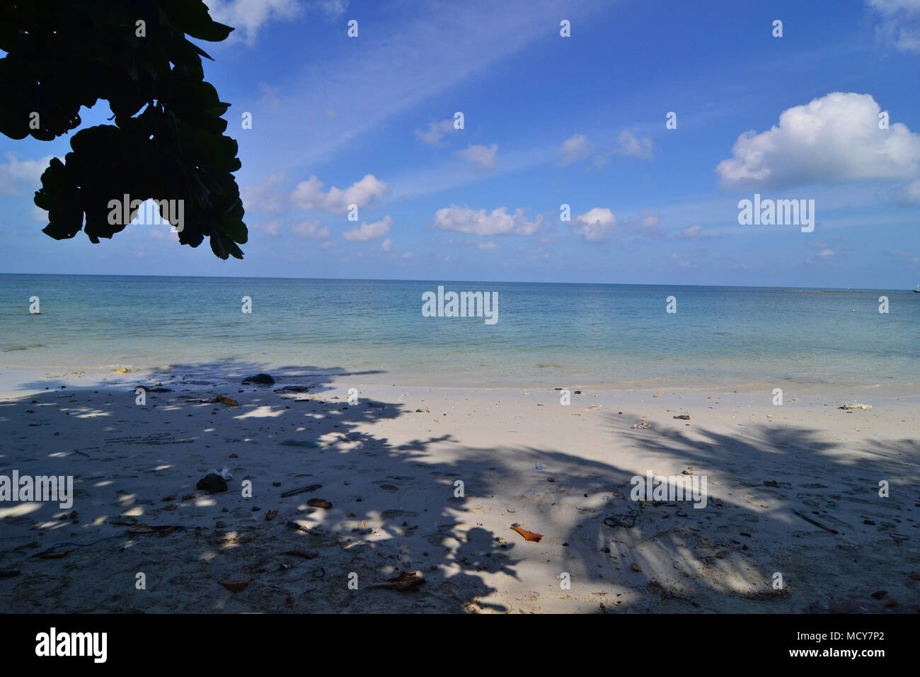 The charm of the beach and the clear sea in South Borneo, Indonesia ...