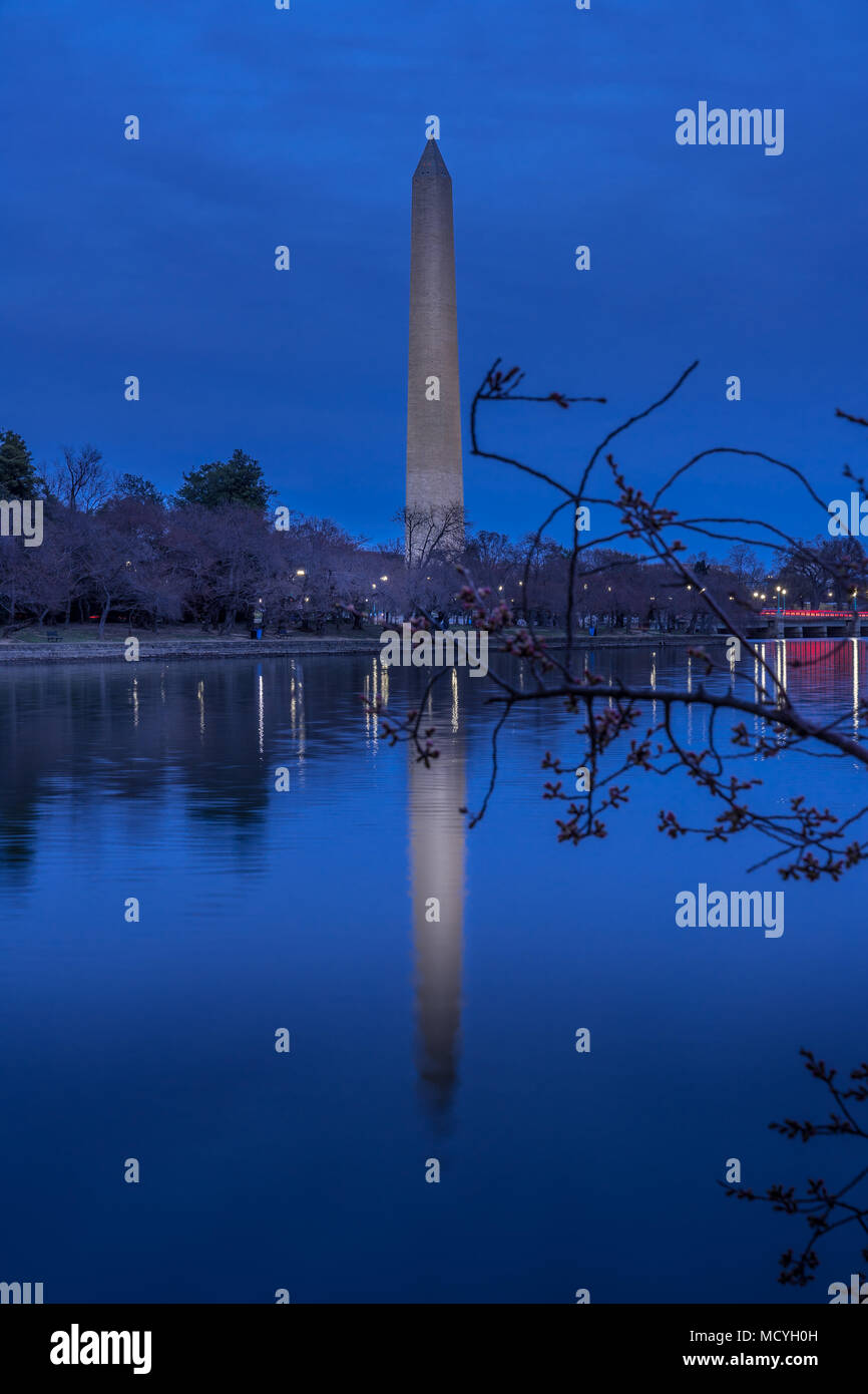 Washington DC. USA - March 24, 2018. Beautiful view of Washington ...