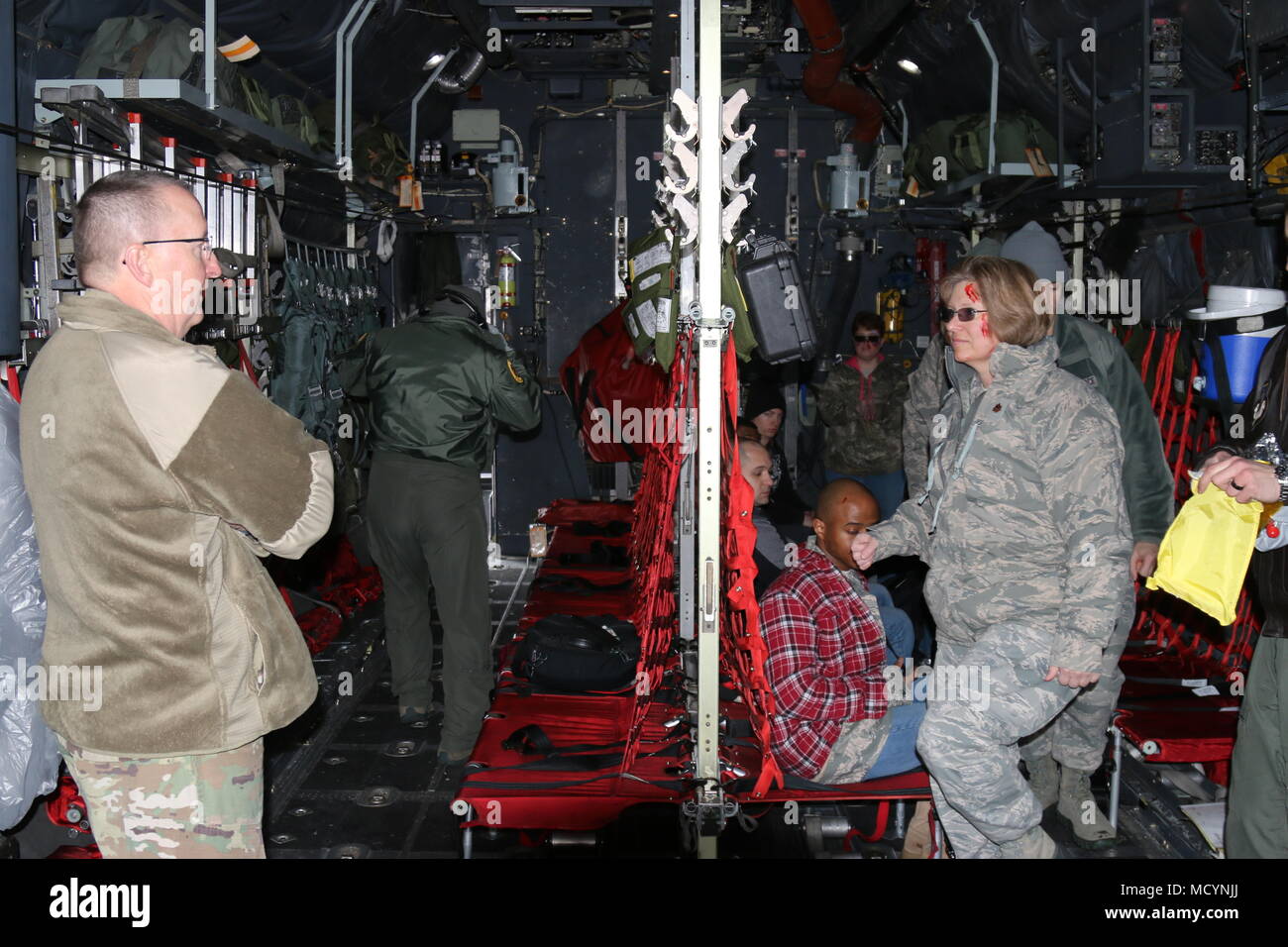 Maj. Gen. Matthew T. Quinn, Adjutant General for the Montana National Guard, talks with mock ...