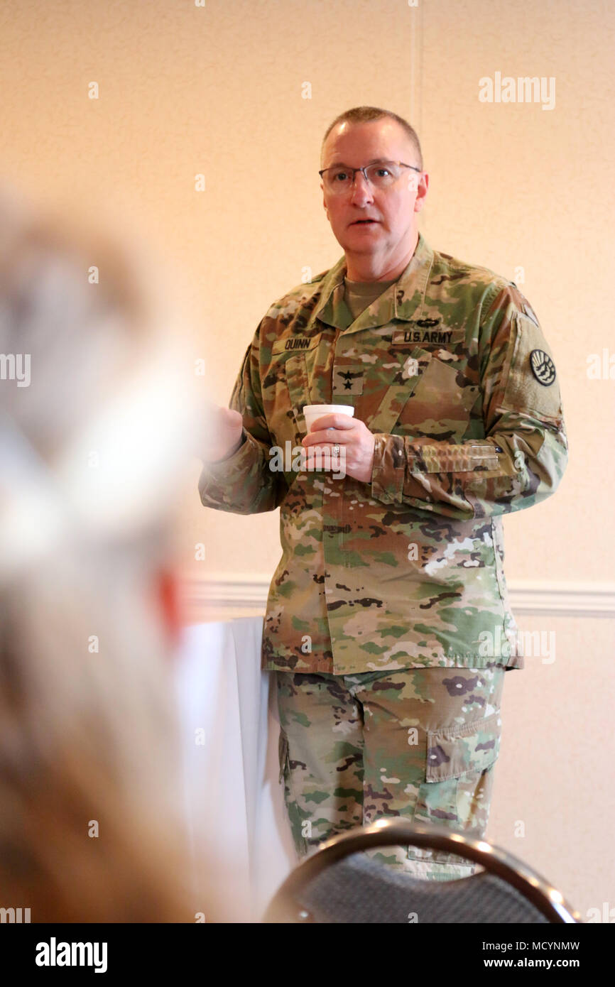 Maj. Gen. Matthew T. Quinn, Adjutant General for the Montana National Guard, speaks top ...