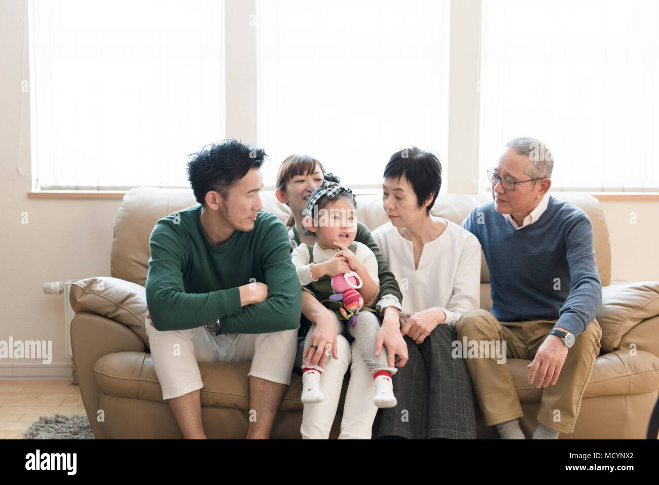 Image of three generations family Stock Photo - Alamy