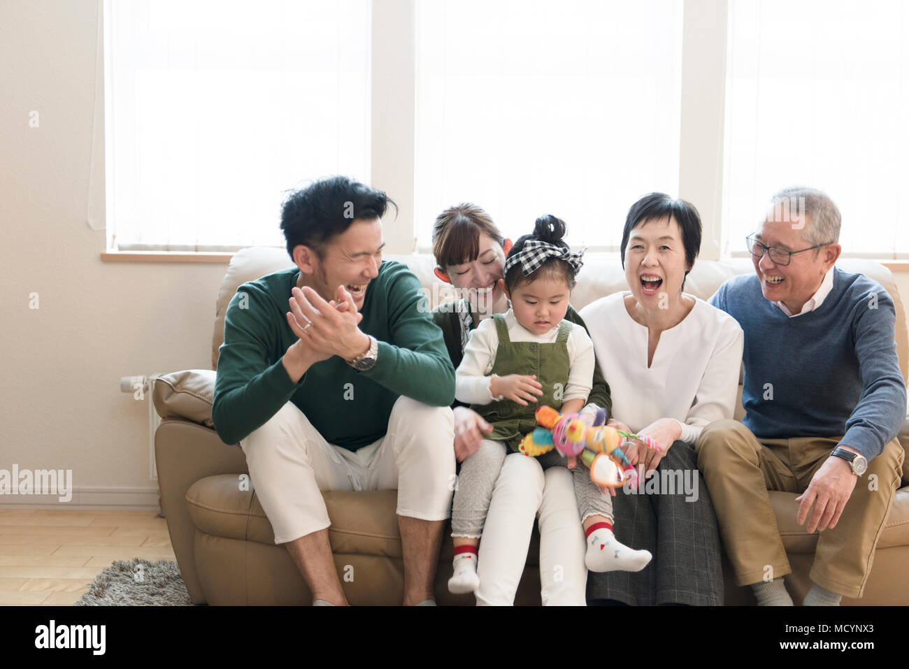 Image of three generations family Stock Photo - Alamy