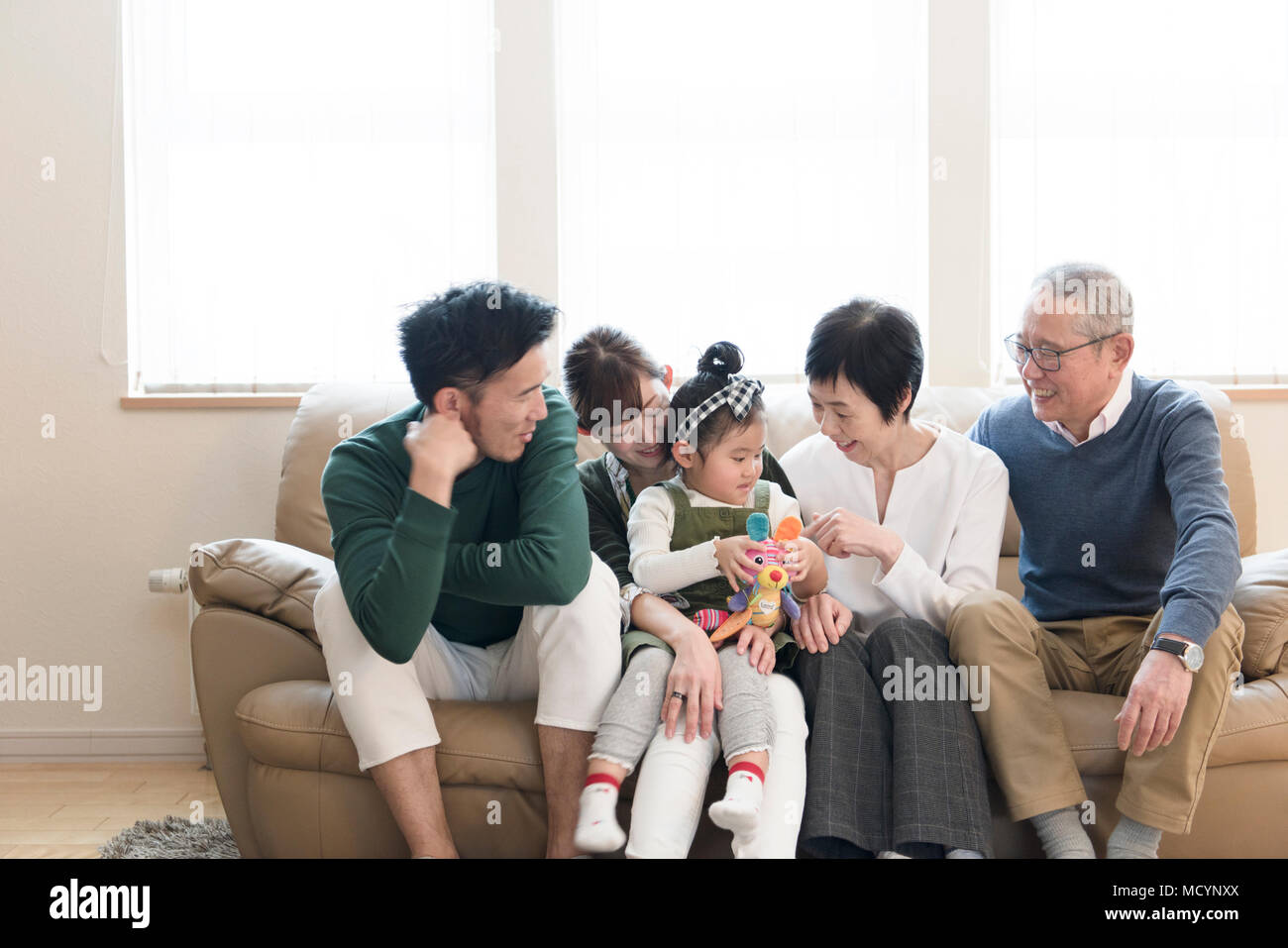 Image of three generations family Stock Photo - Alamy