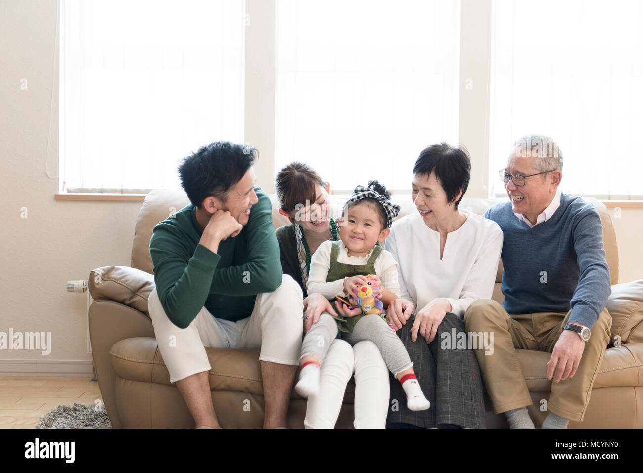 Image of three generations family Stock Photo - Alamy