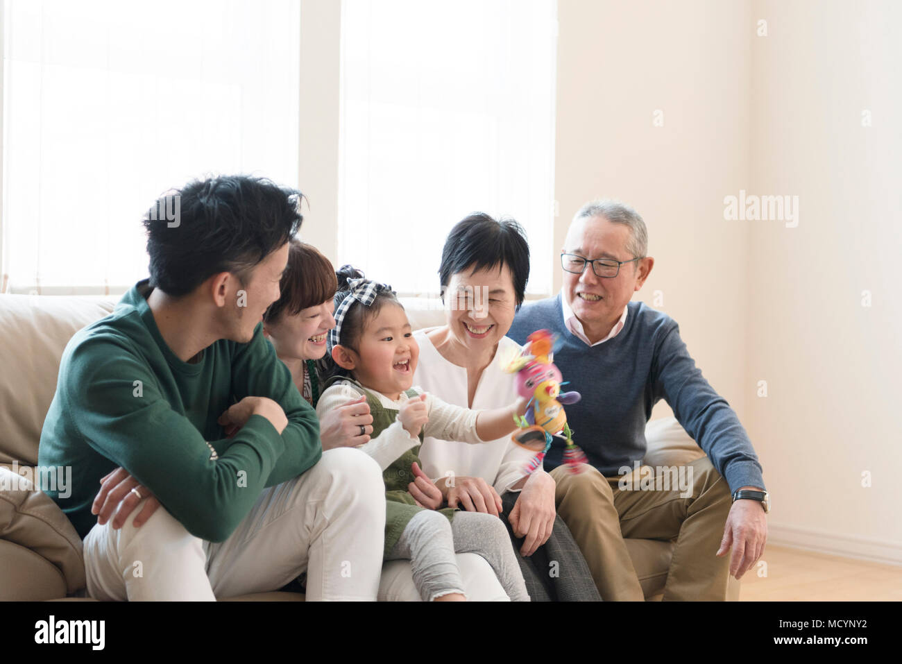 Image of three generations family Stock Photo - Alamy