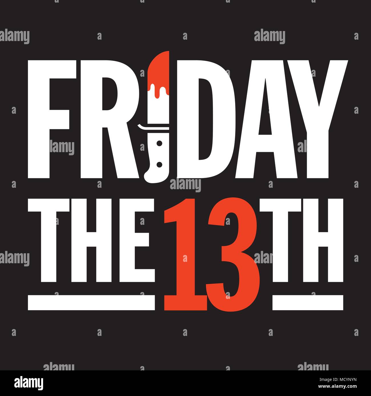 Friday 13th Vector Design. Great graphic design element for Friday 13 ...