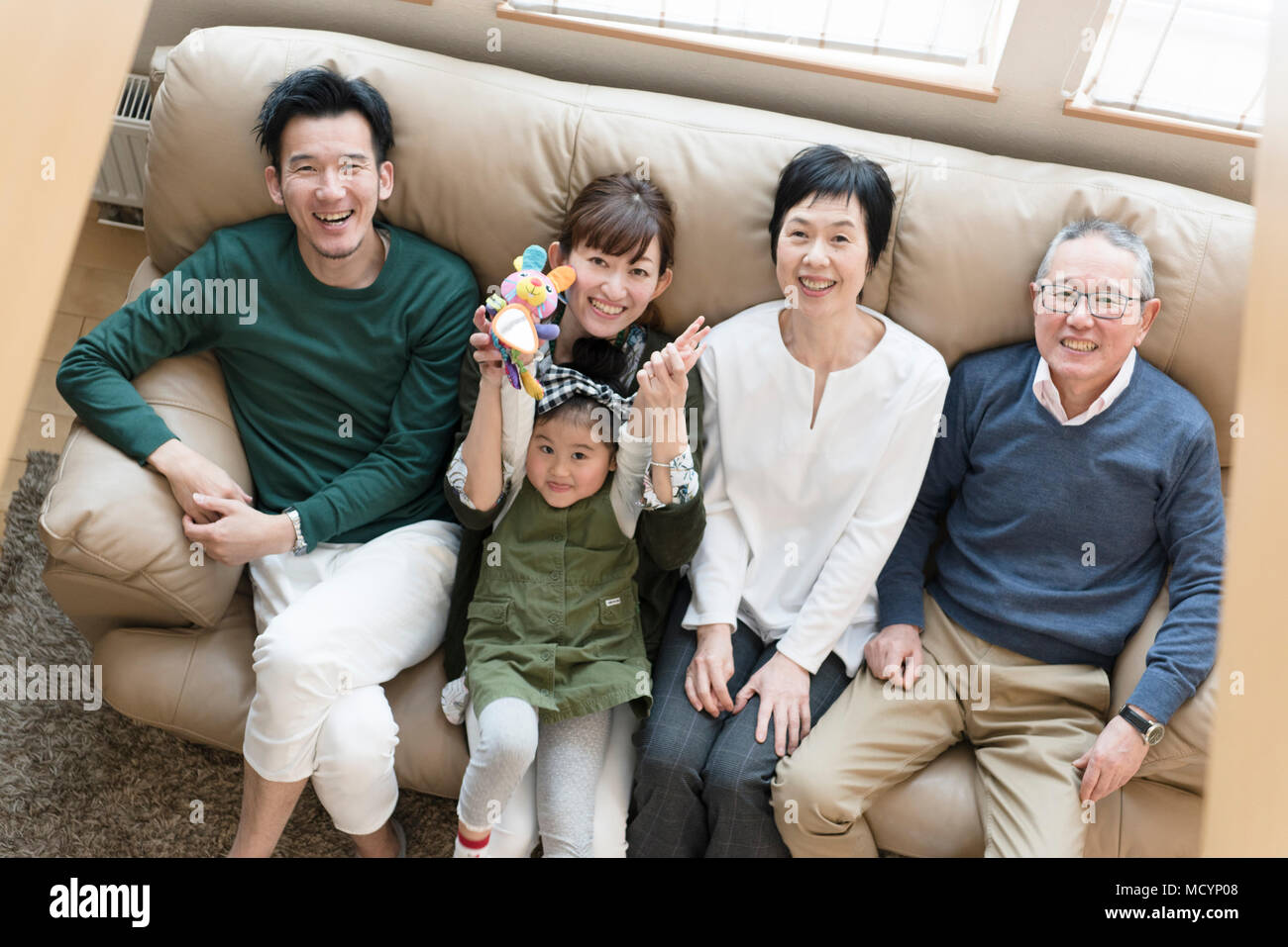 Image of three generations family Stock Photo - Alamy