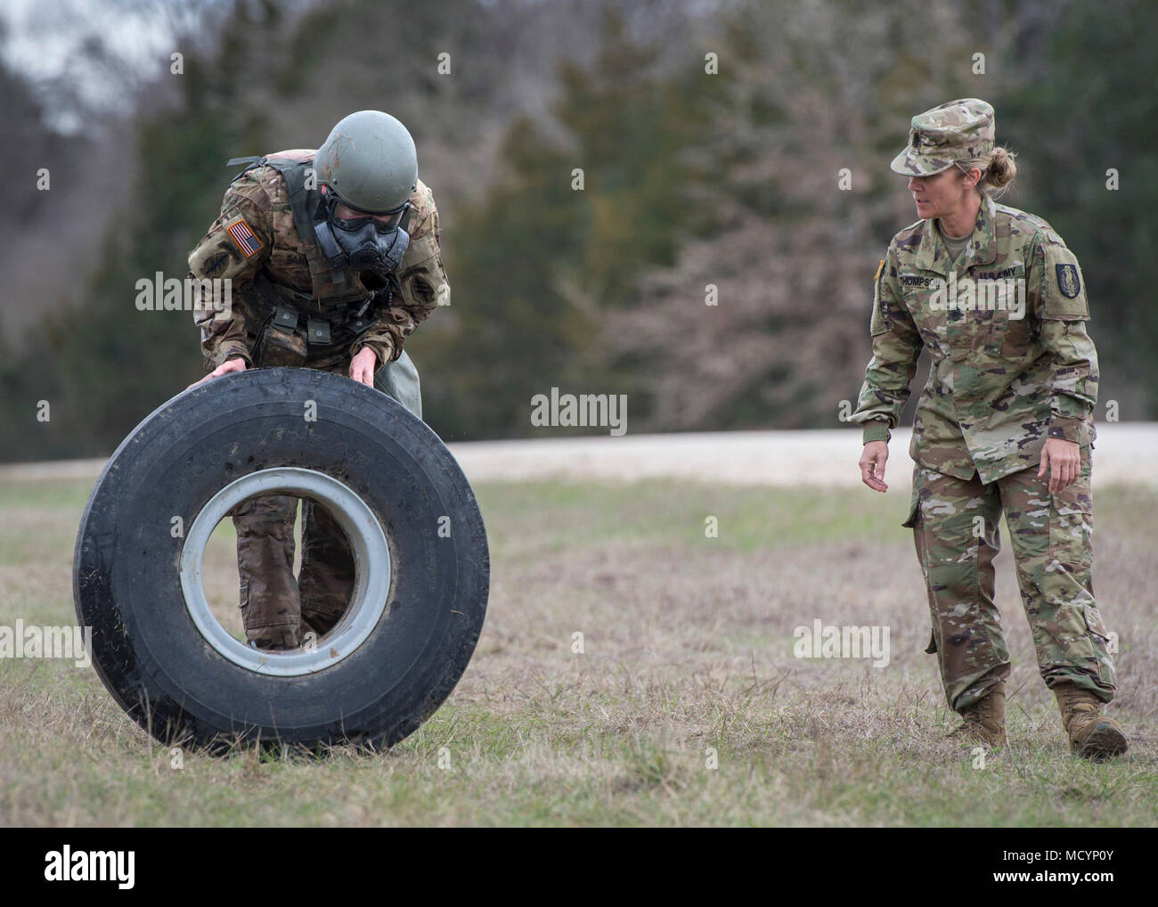 Command Sgt. Maj. Michelle Thompson, the 36th Sustainment Brigade ...