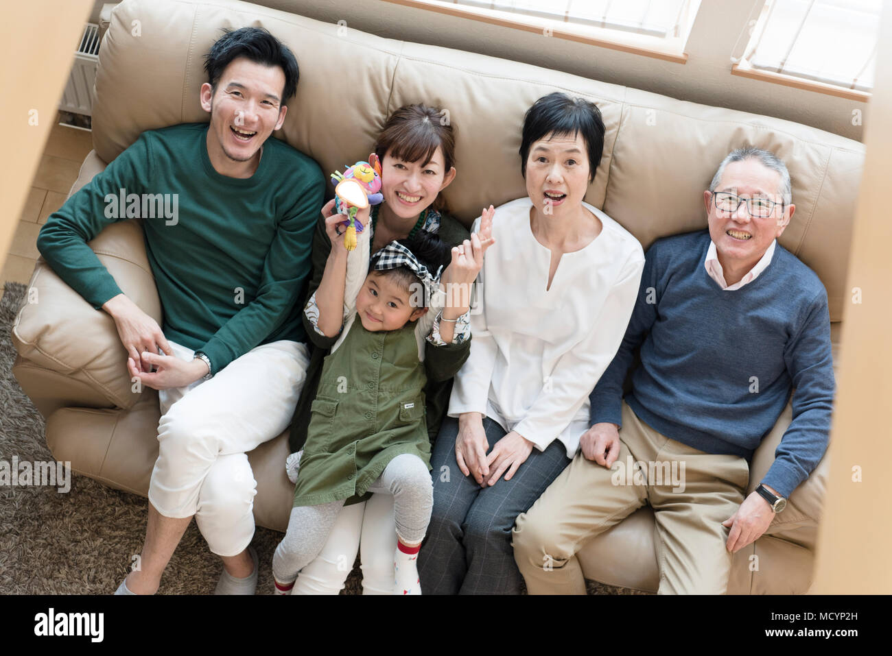 Image of three generations family Stock Photo - Alamy