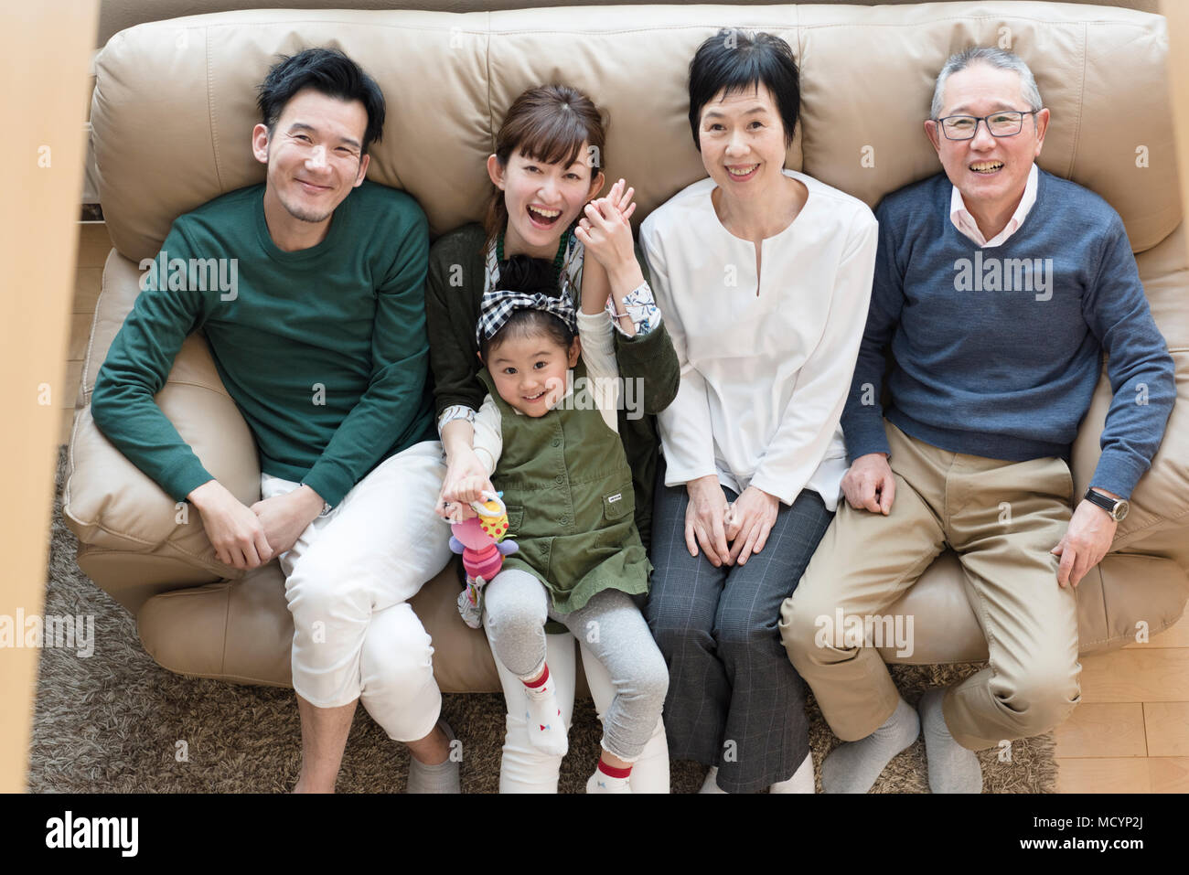 Image of three generations family Stock Photo - Alamy
