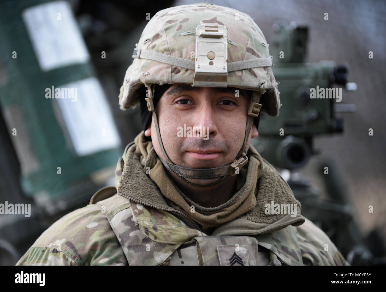 US Army gunners from Archer Battery, 2nd platoon, 4th section, Field ...